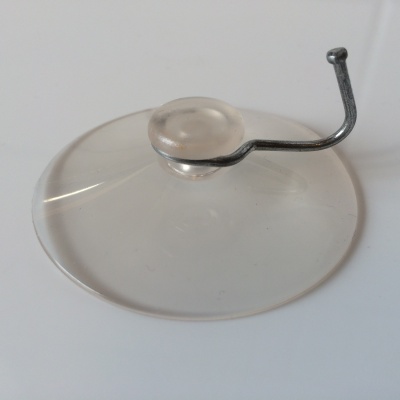 Zuignap transparant 60 mm met haak 100 stuks